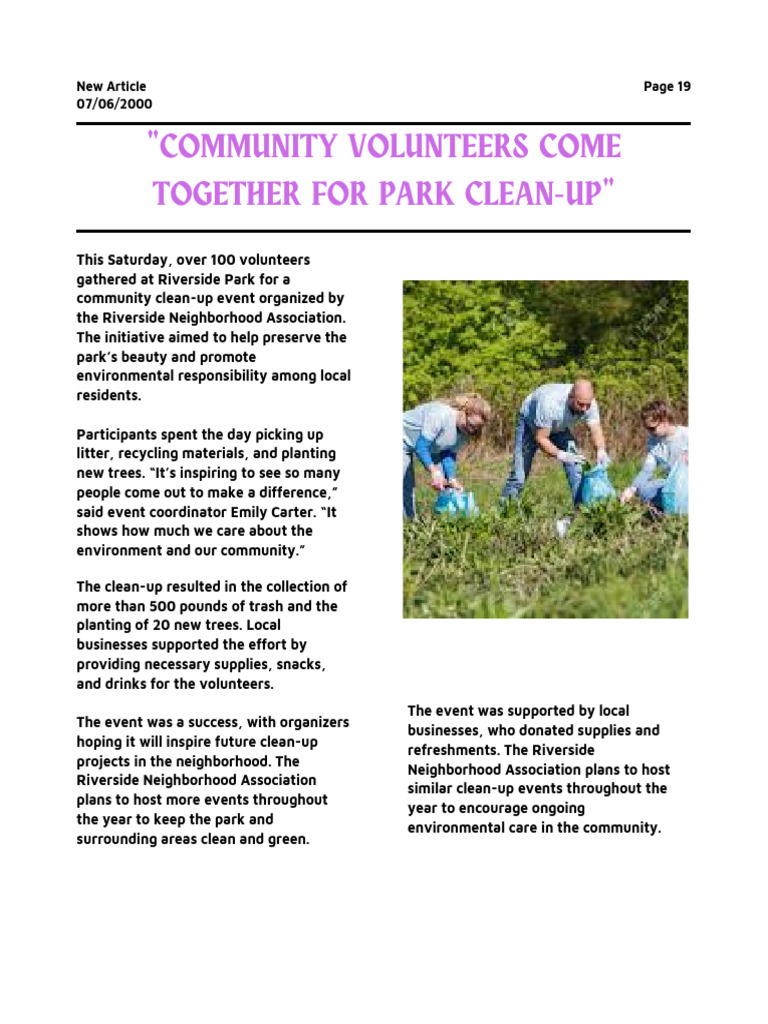 Black & White Minimalist Breaking News Magazine Page | PDF