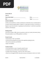 Class 12 Notice Writing Guidelines | PDF | Question | Signature
