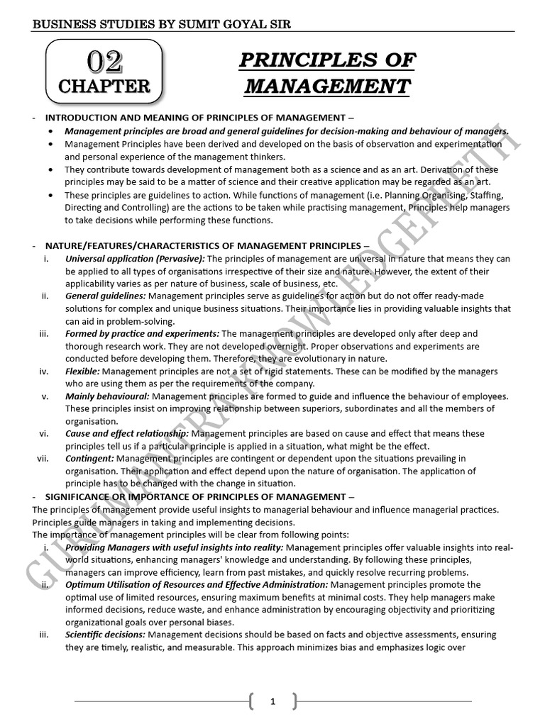 Ch - 2 Principal of Management | PDF | Employment | Business