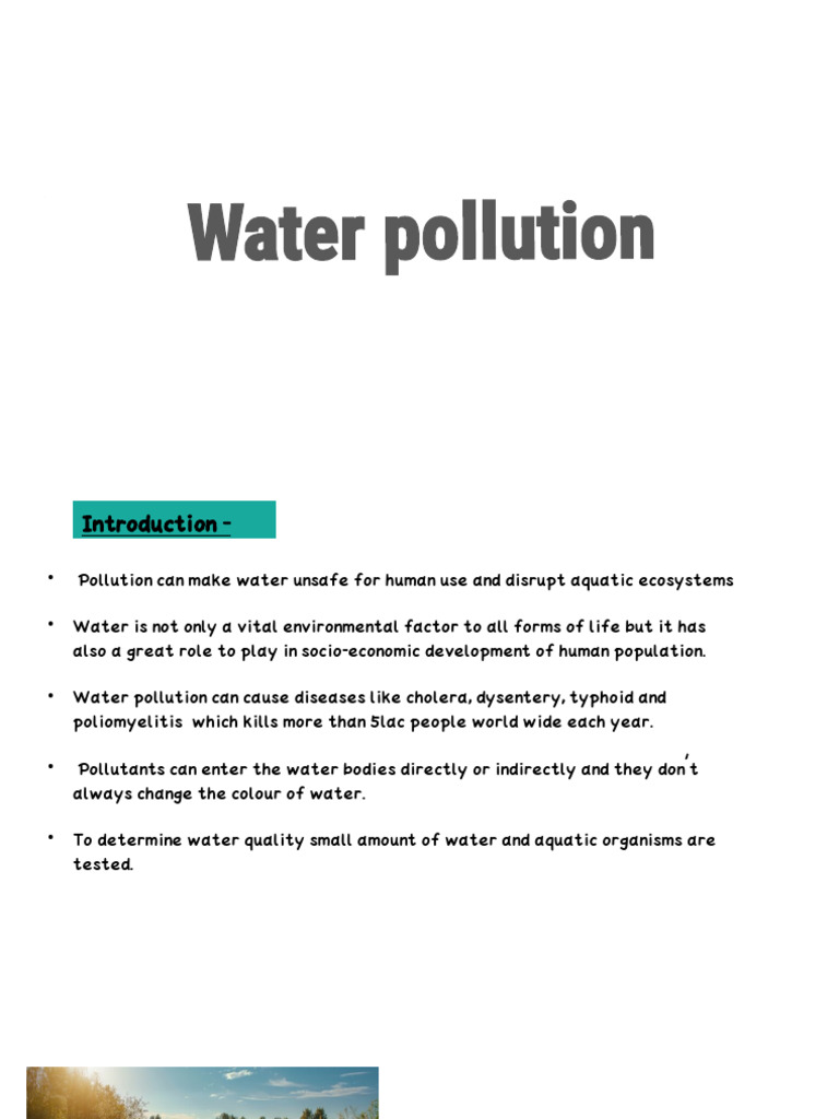 Water Pollution | PDF