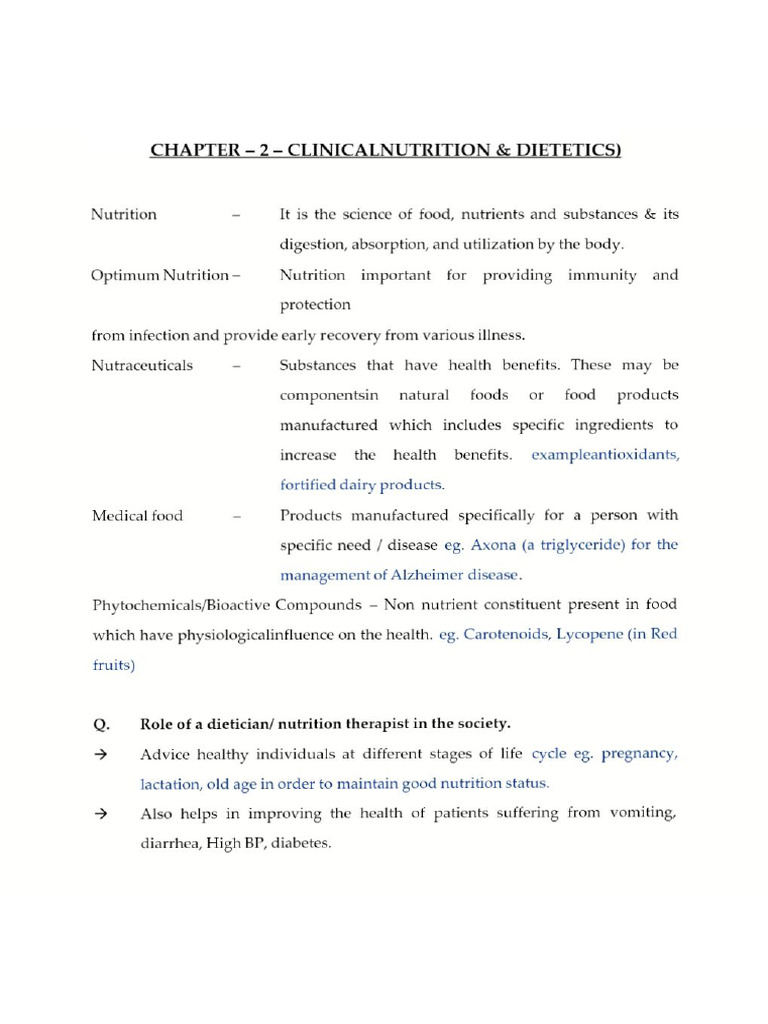 Class 12th EM Home Science Chapter 2 Notes | PDF