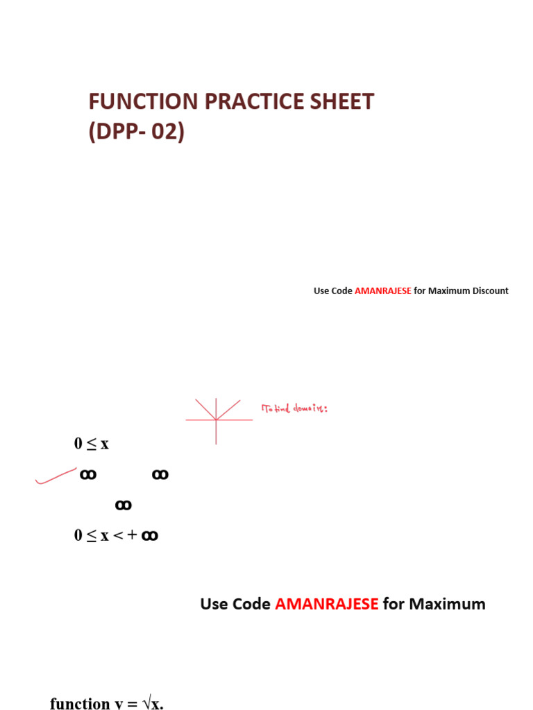 Function DPP | PDF | Mathematical Analysis | Mathematical Concepts