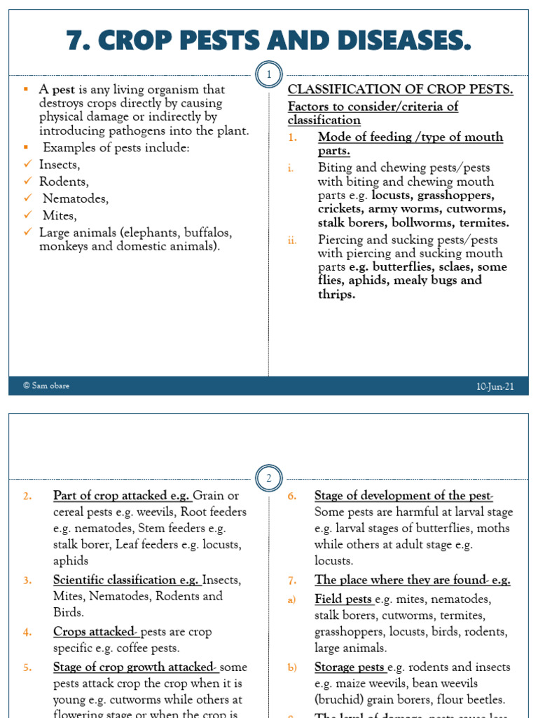 Crop Pests and Diseases. | PDF | Pest (Organism) | Pesticide