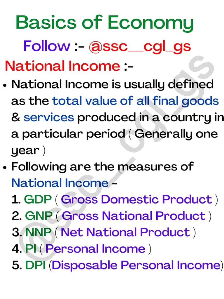 Basics of Economy | PDF