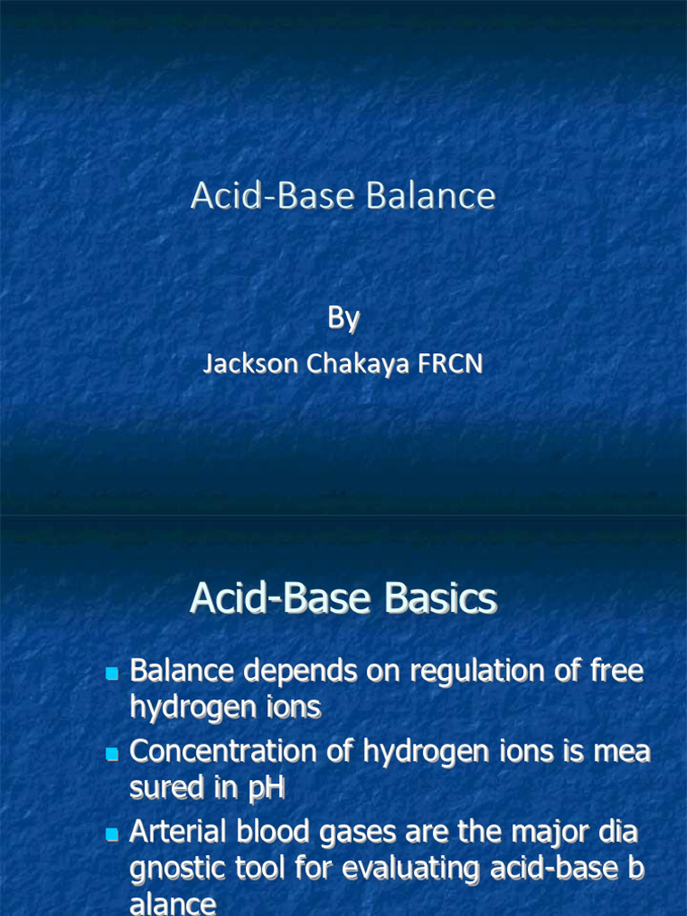 Understanding Acid-Base Balance | PDF | Medical Specialties | Physiology