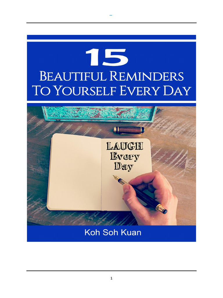 15 Beautiful Reminders | PDF | Thought | Happiness