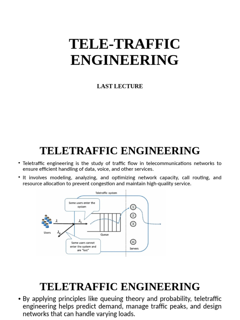 Tele-Traffic Engineeringlast Lecture | PDF | Telecommunications ...