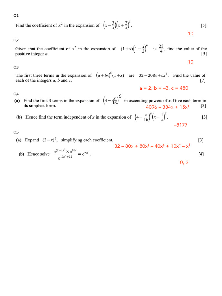 9c Binomial Theorem 3 | PDF