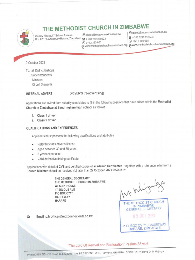 Internal Advert - Drivers.. | PDF