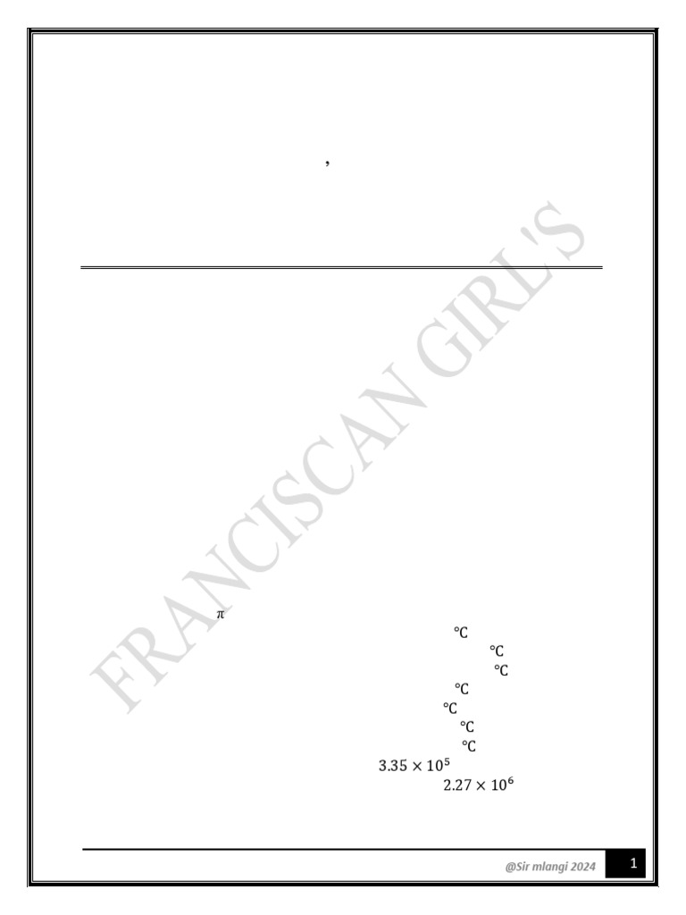 PHYSICS F3 Terminal May 2024 | PDF | Force | Friction