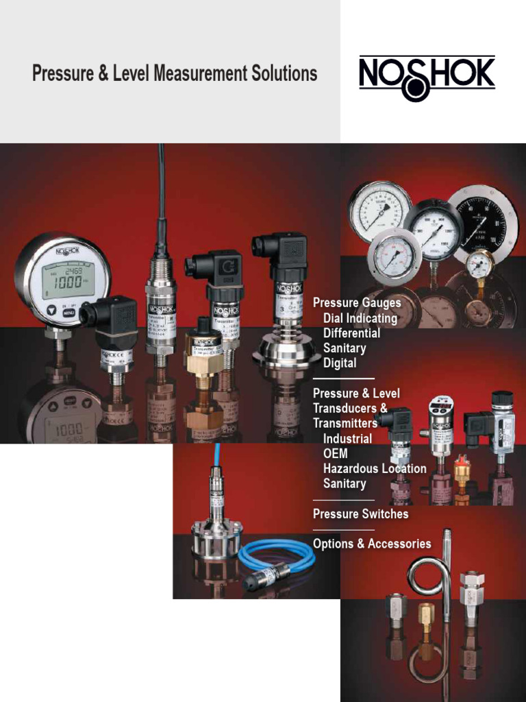 Pressure and Level Measurement Solutions Catalog | PDF | Pressure ...