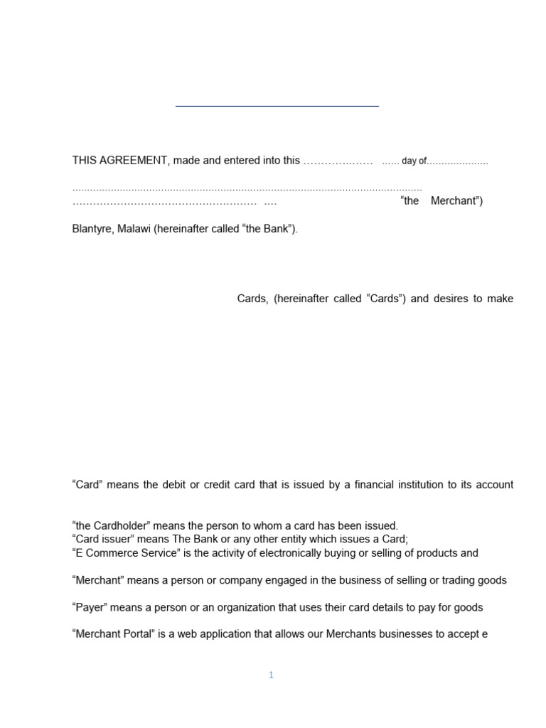 NBM Online Merchant Agreement | PDF | Credit Card | Debit Card