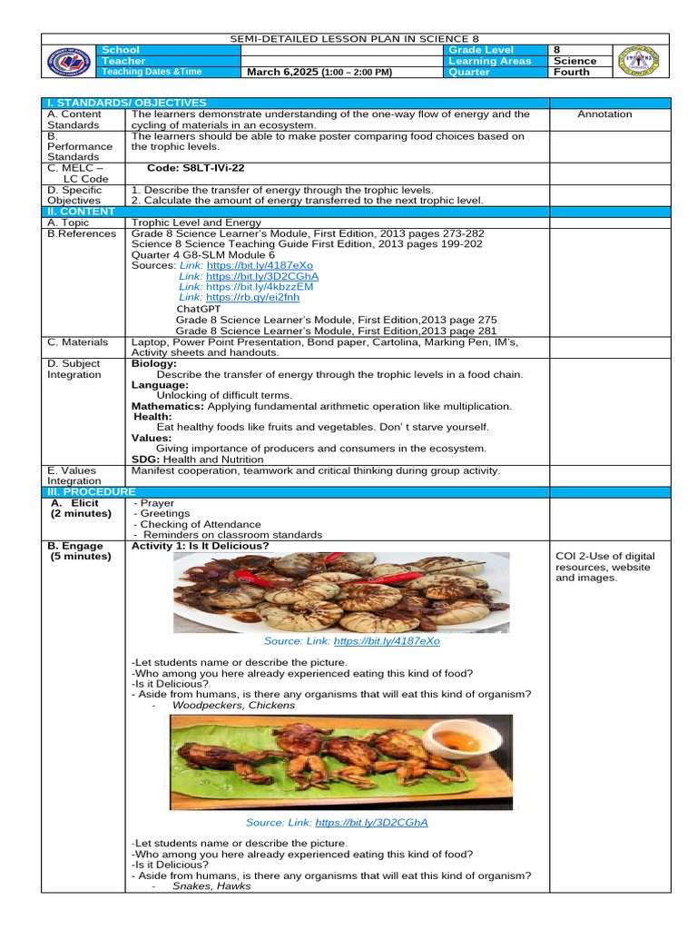 Final Cot 4 q4 - m6 LP - Demo 24-25 | PDF | Solubility | Food Web