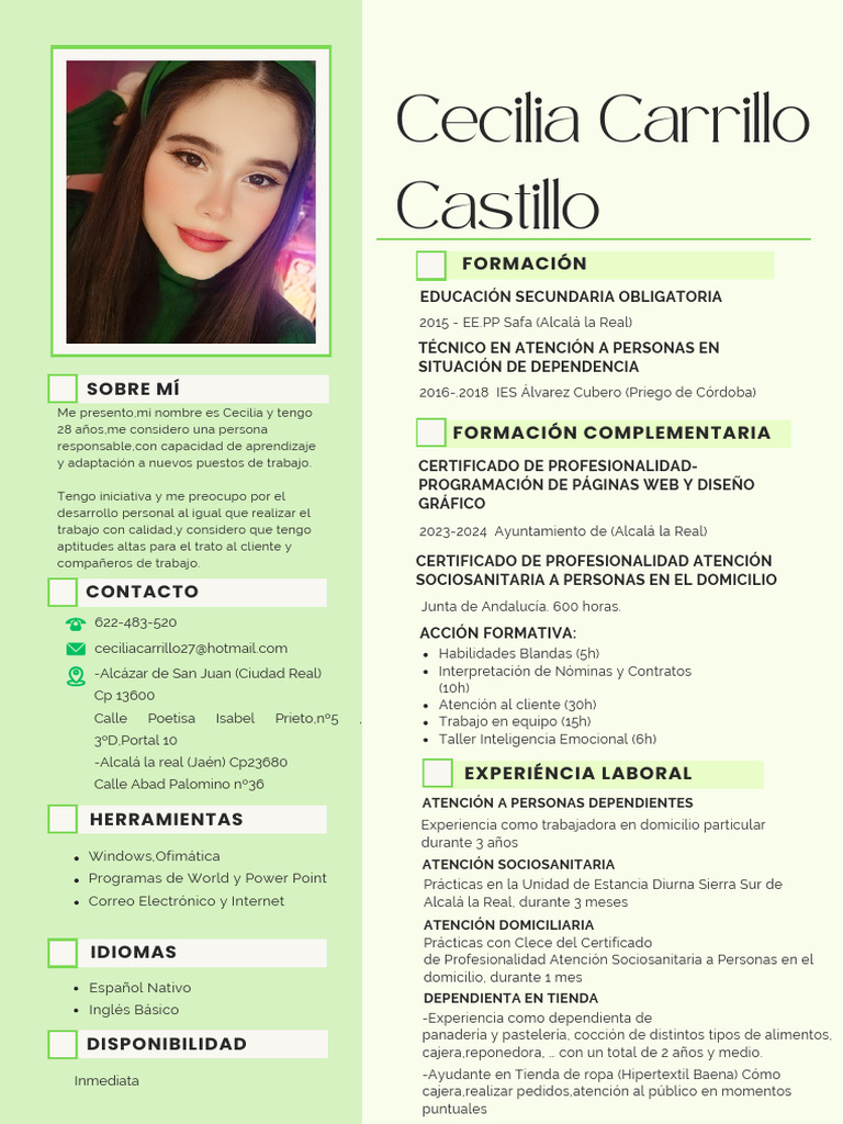 Currículum Cecilia | PDF | Aprendizaje