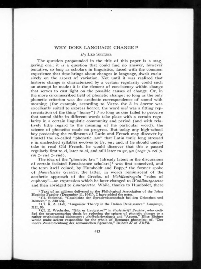 Understanding Language Change Dynamics | PDF | Stress (Linguistics ...
