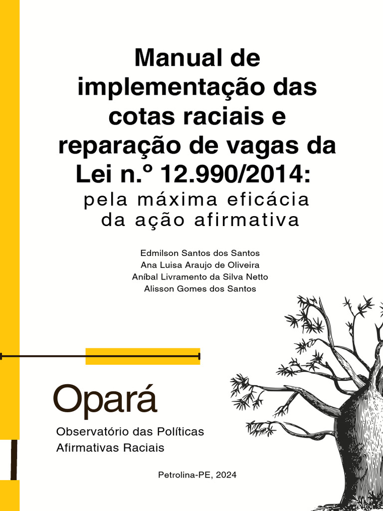 Manual de Cotas Raciais e Reparação | PDF | Ação afirmativa | Pós-graduação