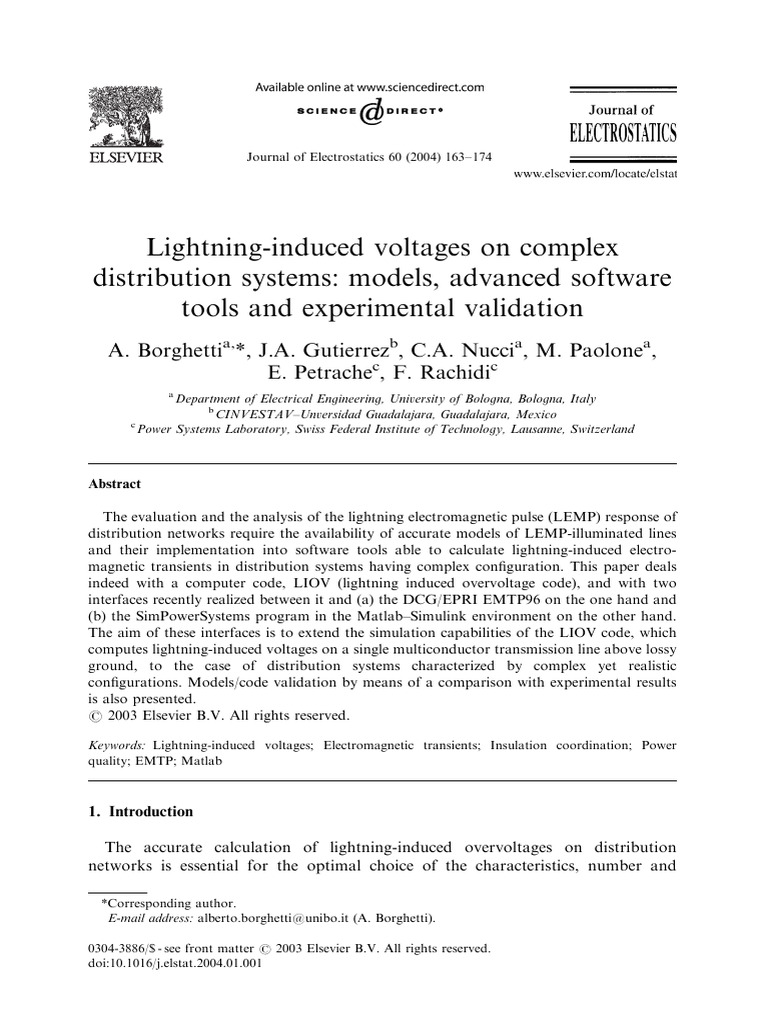 Lightning-Induced Voltages in Power Systems | PDF | Electrical ...