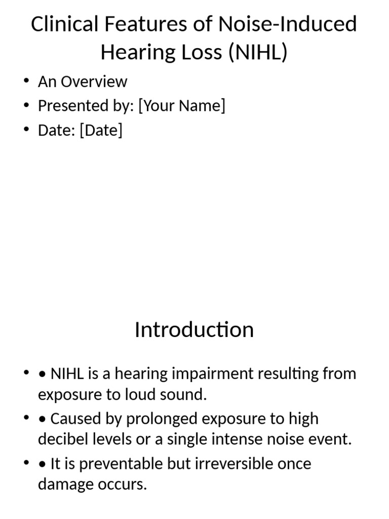 Understanding Noise-Induced Hearing Loss | PDF