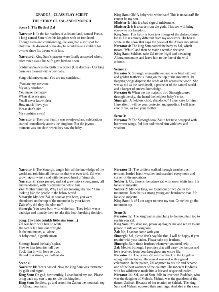 Class Play Final Script Pdf