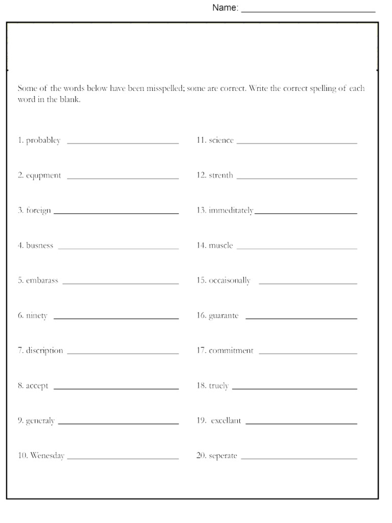 6th Grade Spelling | PDF