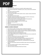 Bar Closing Procedures Checklist | PDF