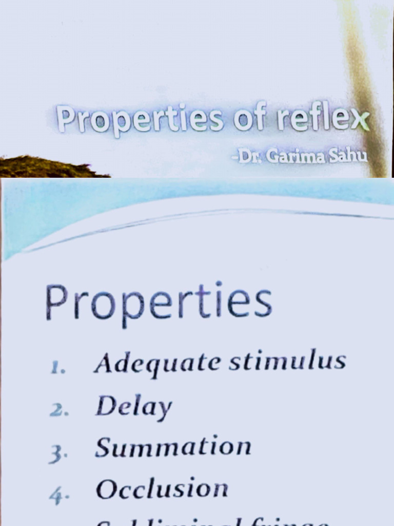 Chapter-Reflex Activity Properties of Reflex Arch | PDF ...