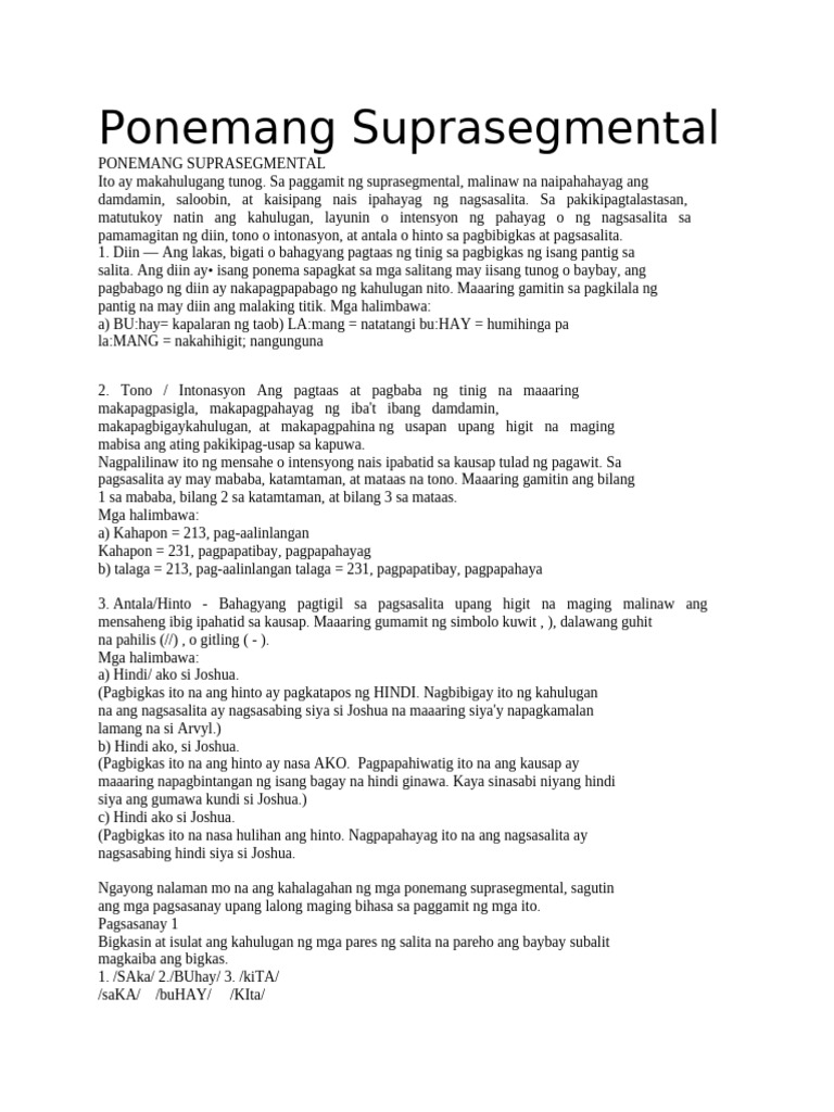 Ponemang Suprasegmental | PDF