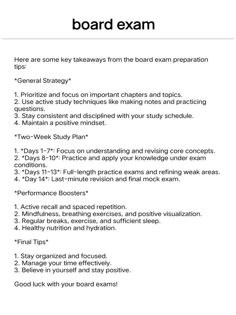 Board Exam | PDF