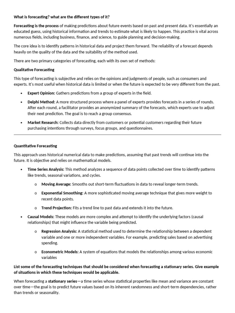 Questions Solve | PDF | Forecasting | Linear Regression