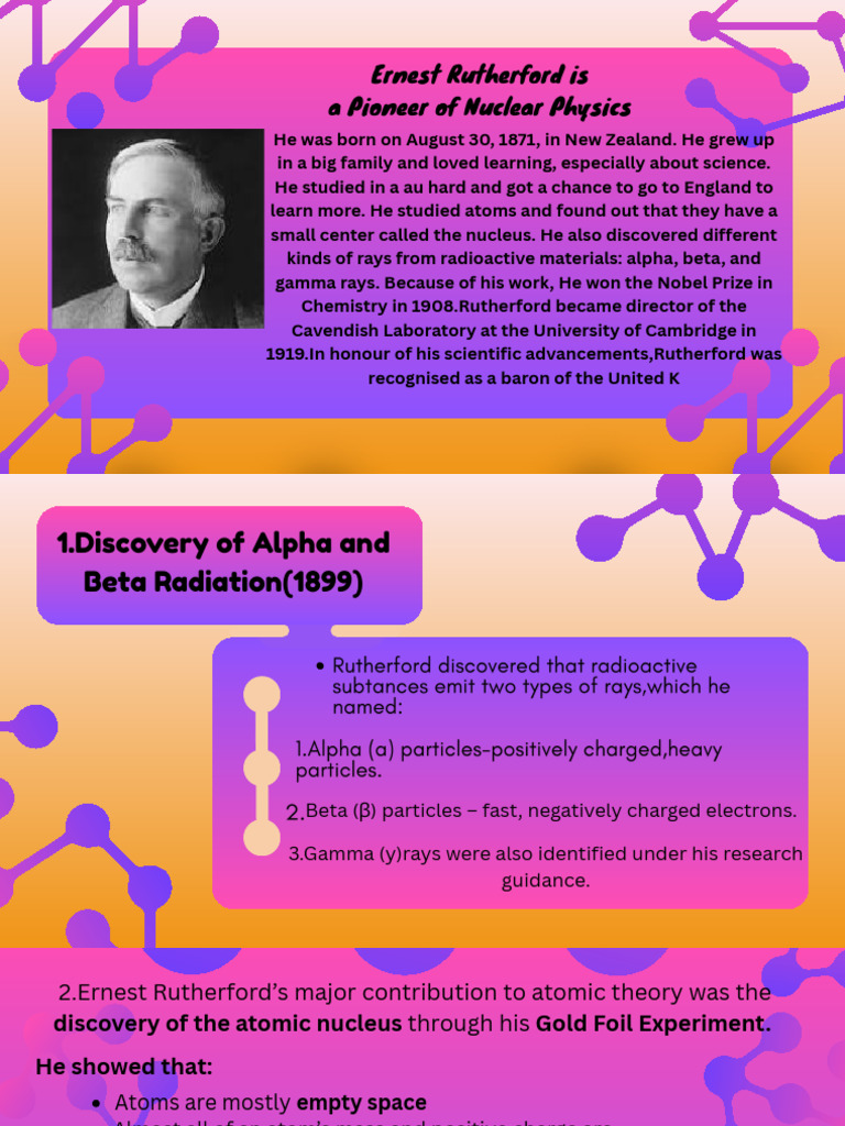 2.ernest Rutherford's Major Contribution To Atomic Theory Was The ...