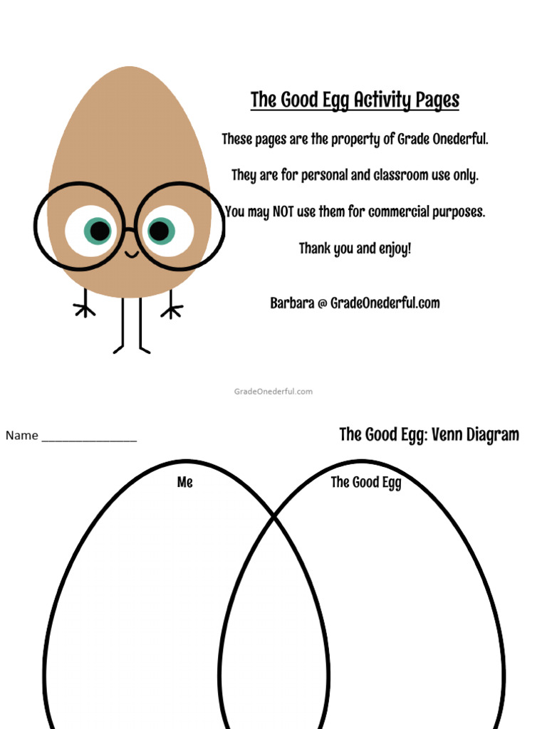 The Good Egg Activities | PDF