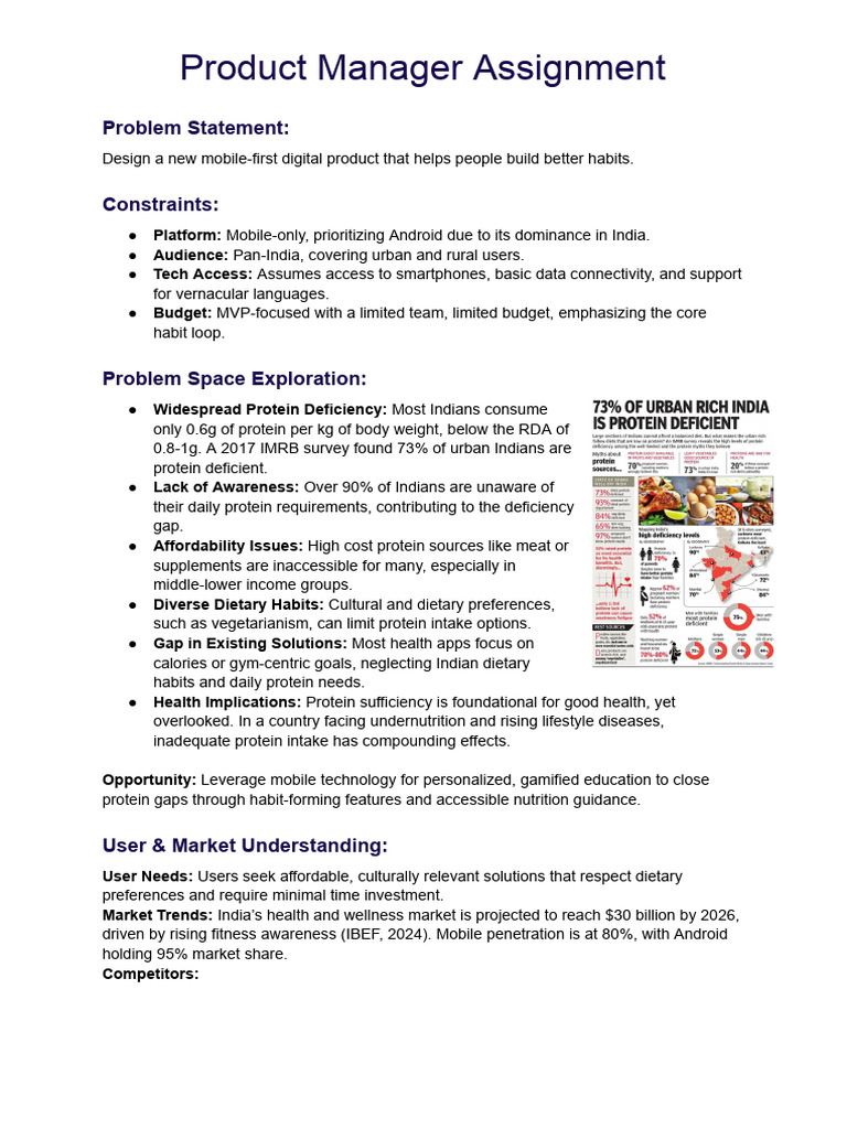 Product Manager Challenge-2 | PDF | Diet (Nutrition) | Diet & Nutrition