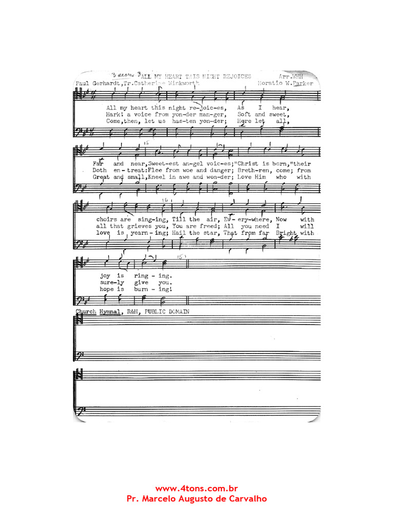 Heralds-All My Heart This Night Rejoice 1960 | PDF
