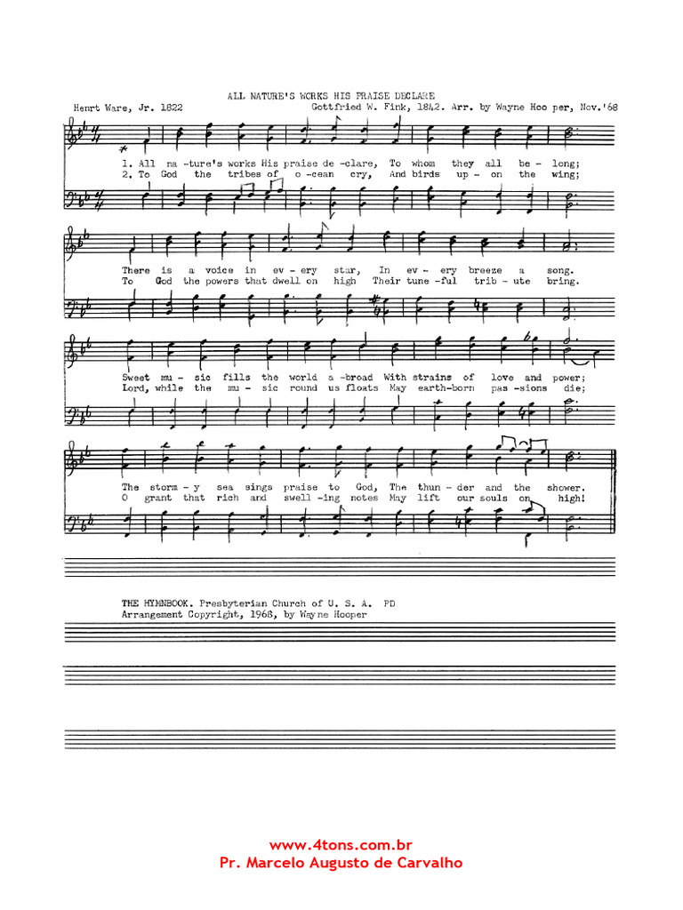 Heralds-All Nature S Works His Praise Declare 1968 | PDF