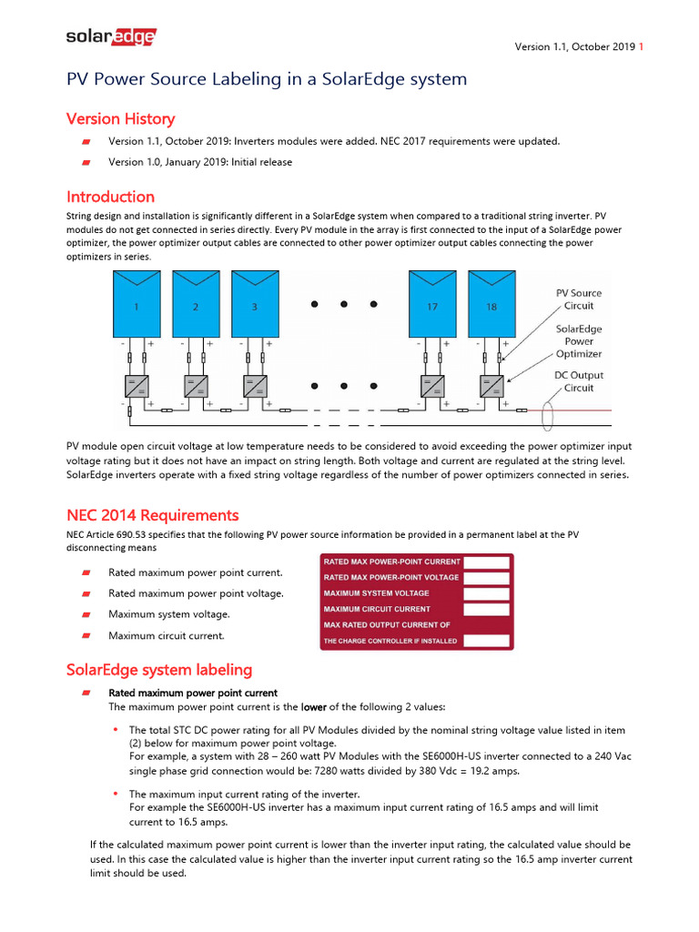 PV Power Source Labeling | PDF | Power Inverter | Photovoltaics