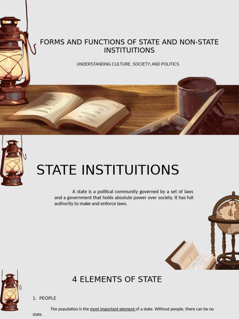 State and Non-State Institutions Explained | PDF | Non Governmental ...