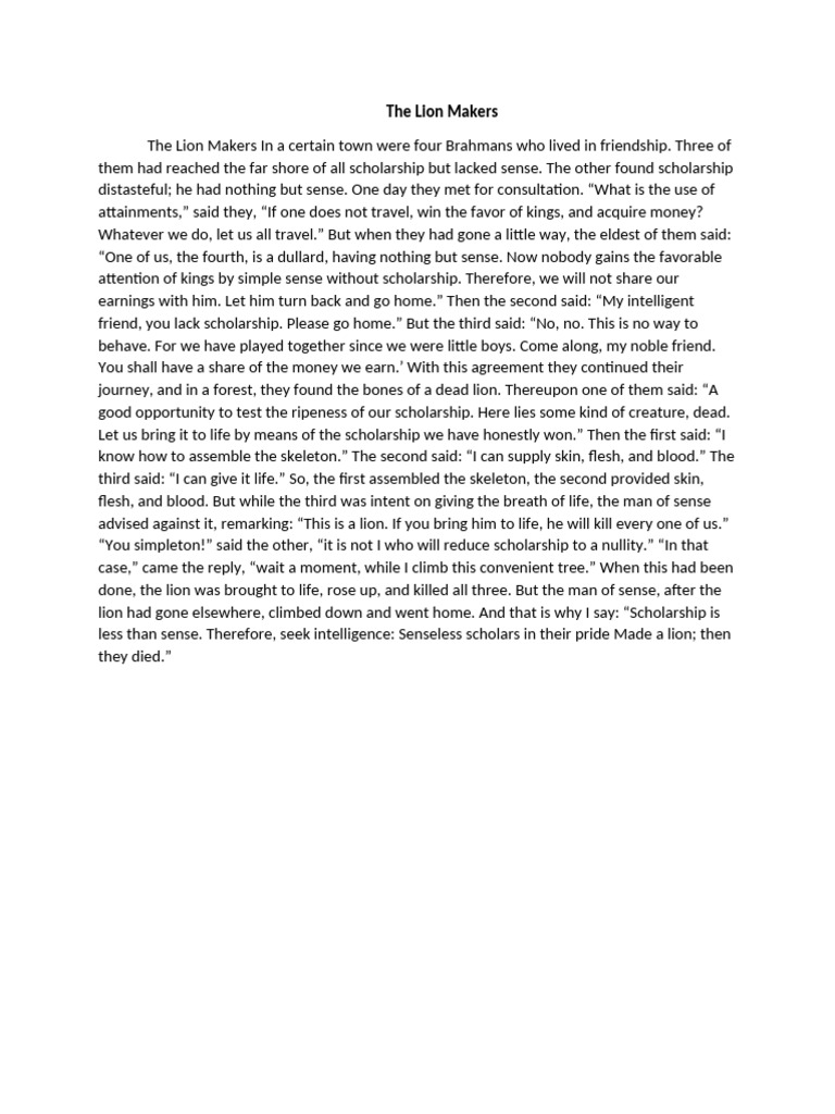 The Lion Makers | PDF