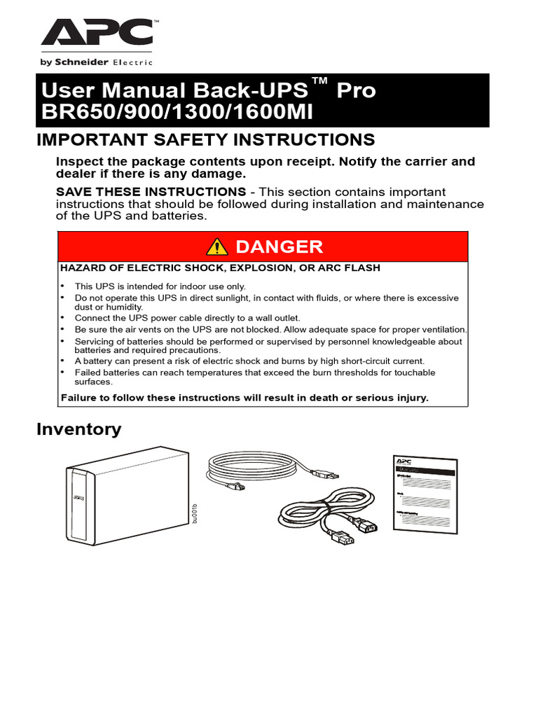 Apc Back Ups Pro Manual | PDF | Alternating Current | Ac Power Plugs ...
