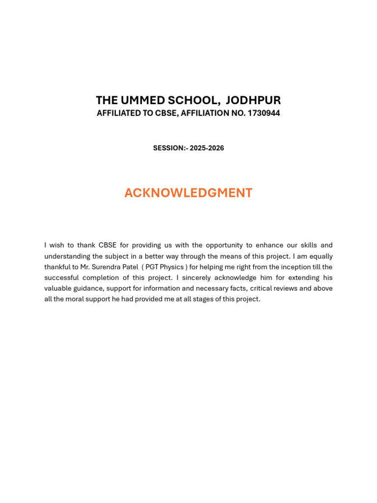 Acknowledgment | PDF