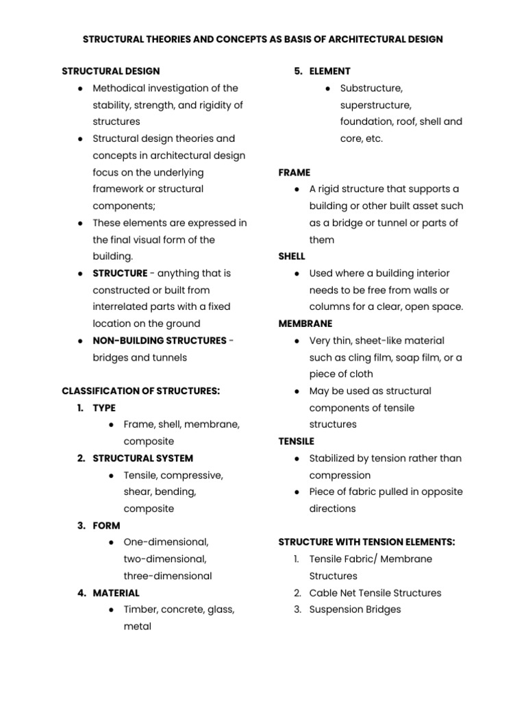 TOA1 Stuctural Theories and Concepts As Basis of Architectural Design | PDF | Stress (Mechanics ...