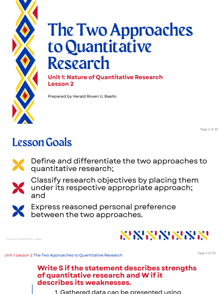 PR2 A1-2 - The Two Approaches To Quantitative Research | PDF ...