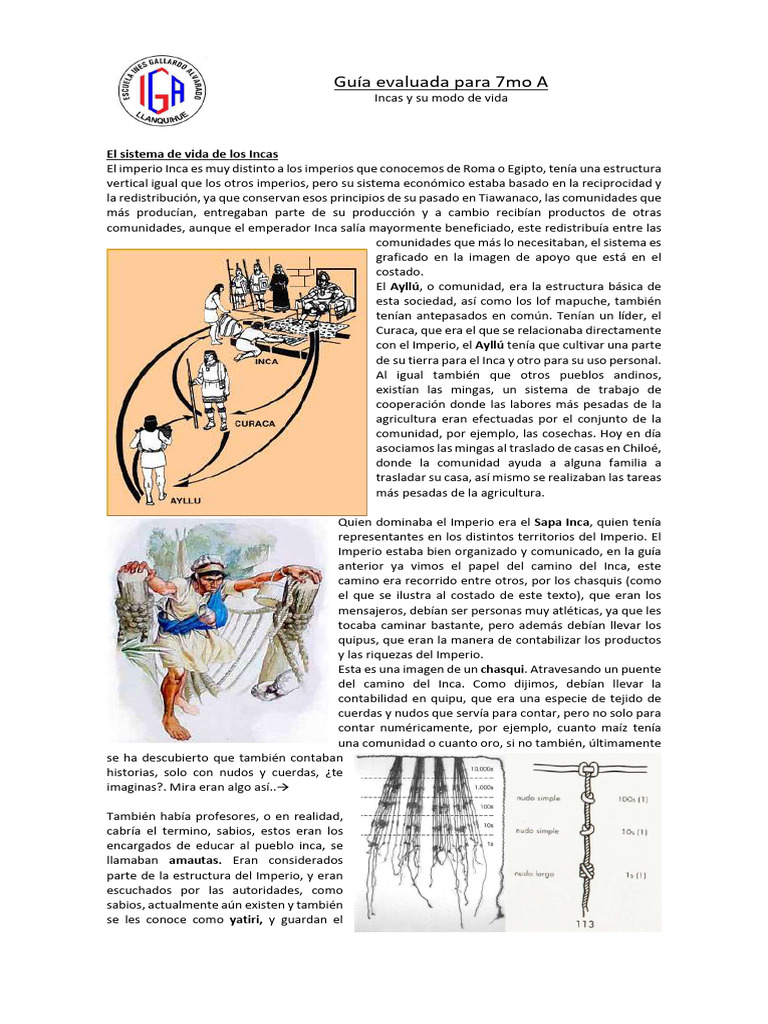 Guía Incas 2 | PDF | Imperio Inca