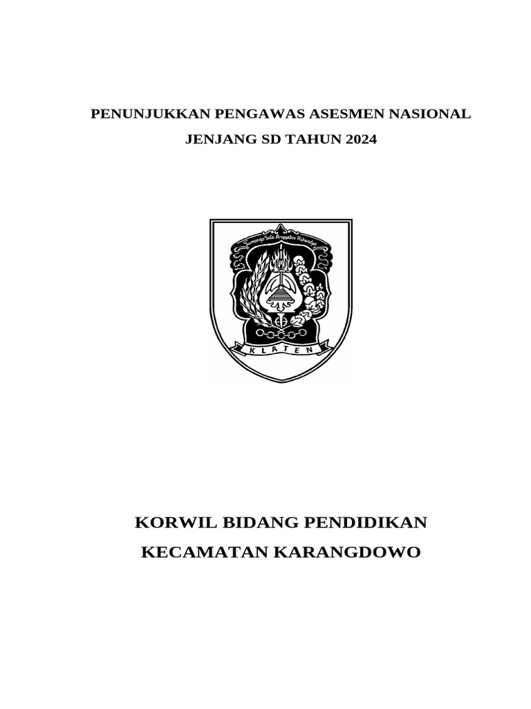 Cover Penunjukkan Pengawas Anbk 2024 | PDF