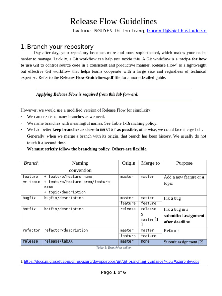Microsoft Release Flow Guidelines | PDF | Software Engineering | Computing