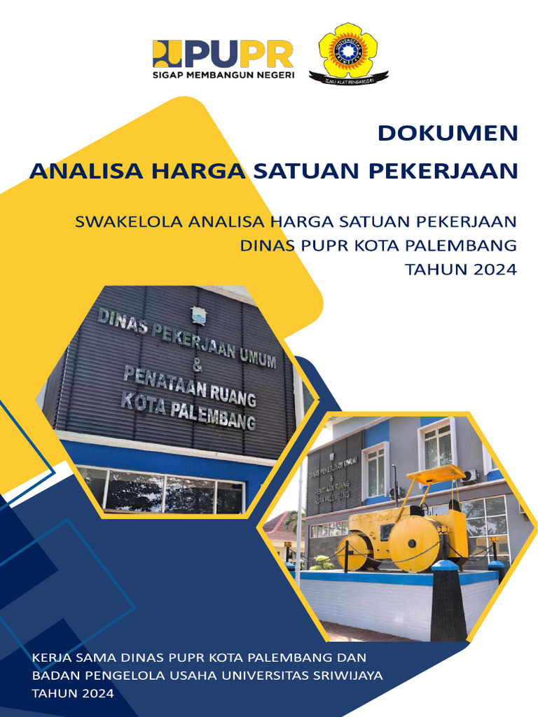 AHSP PUPR Kota Palembang 2025 - 4 Bidang | PDF