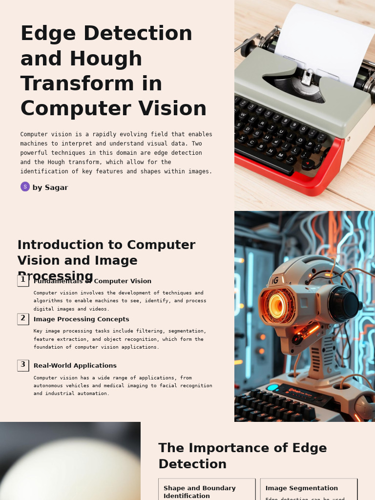 Edge Detection and Hough Transform in Computer Vision | PDF | Computer Vision | Multidimensional ...