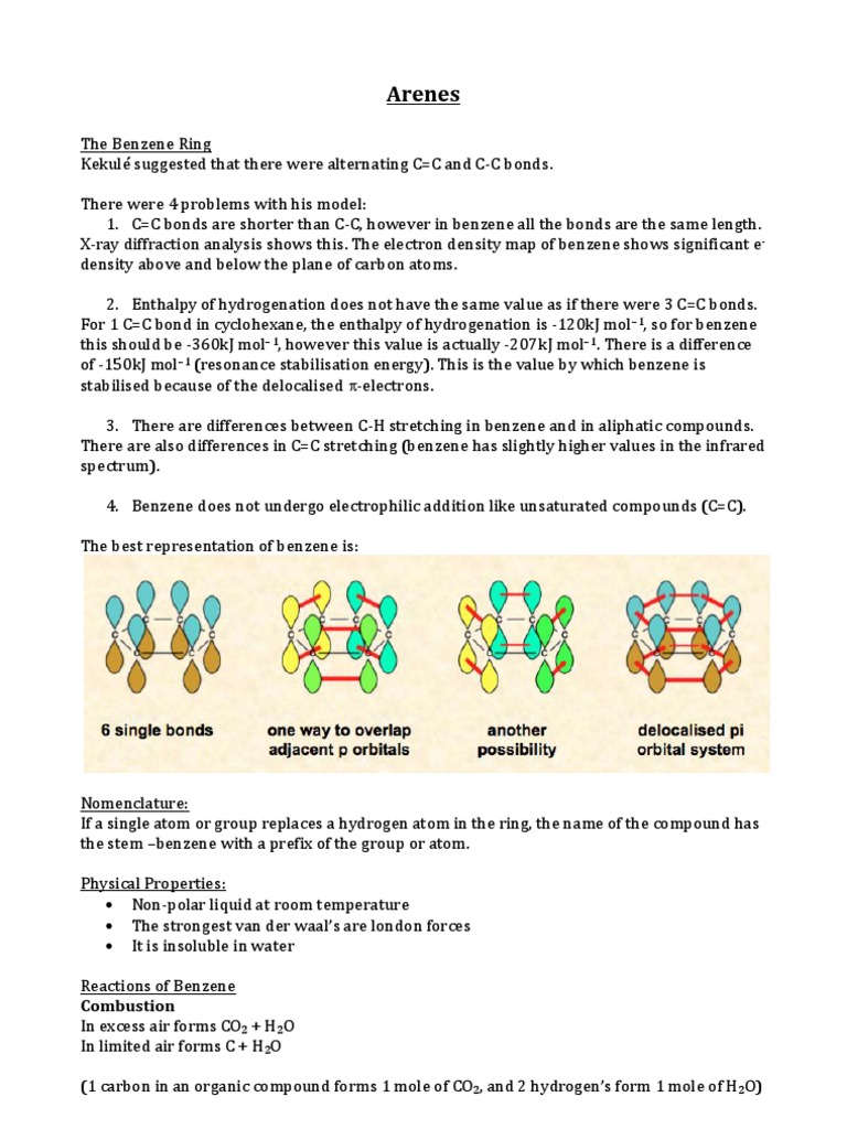 Arenes | PDF | Benzene | Aromatic Hydrocarbon
