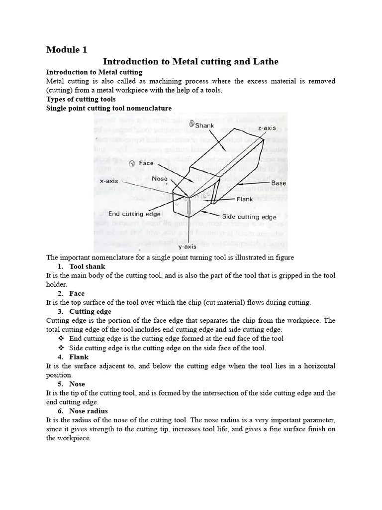 Metal Cutting and Lathe Basics | PDF | Machining | Secondary Sector Of ...