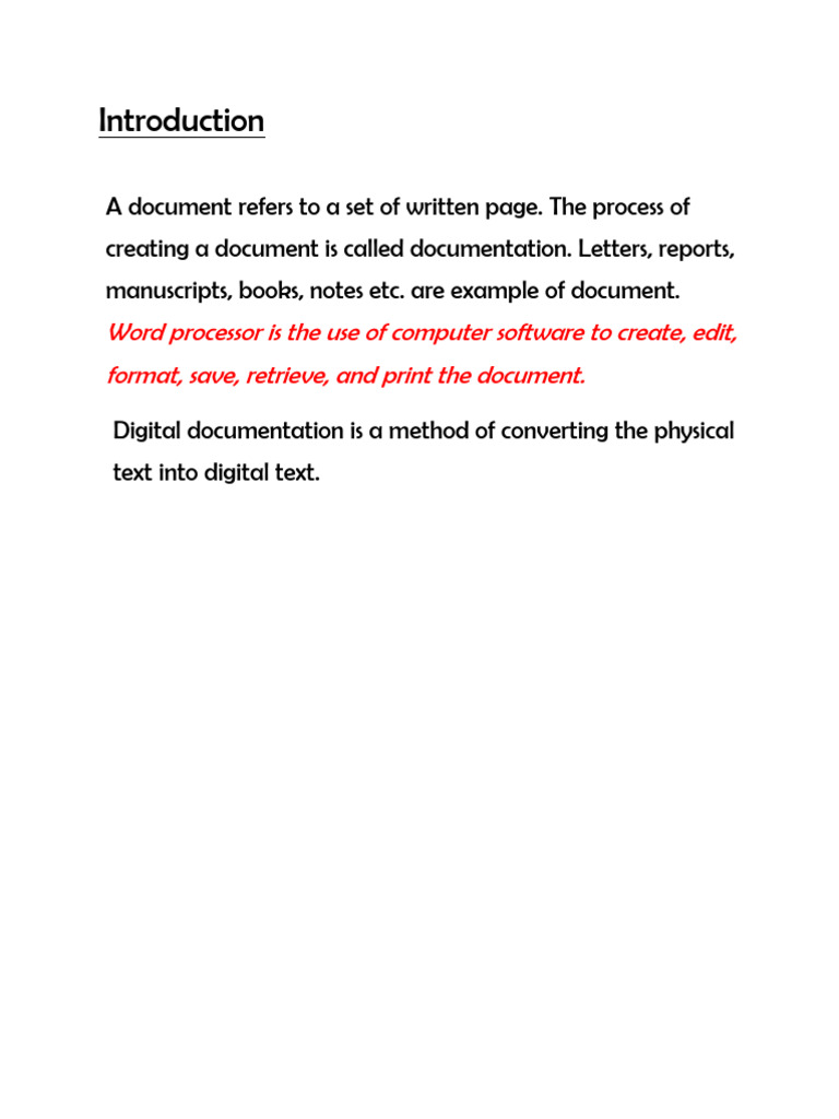 Digital Documentation Intro | PDF