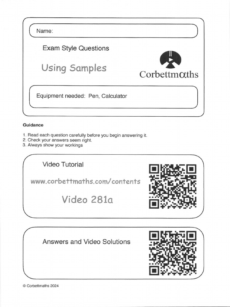 Using Samples Answers | PDF
